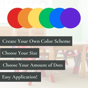 Custom Line up Dots for Classroom Floor Line Markers Rainbow Floor Dot ...