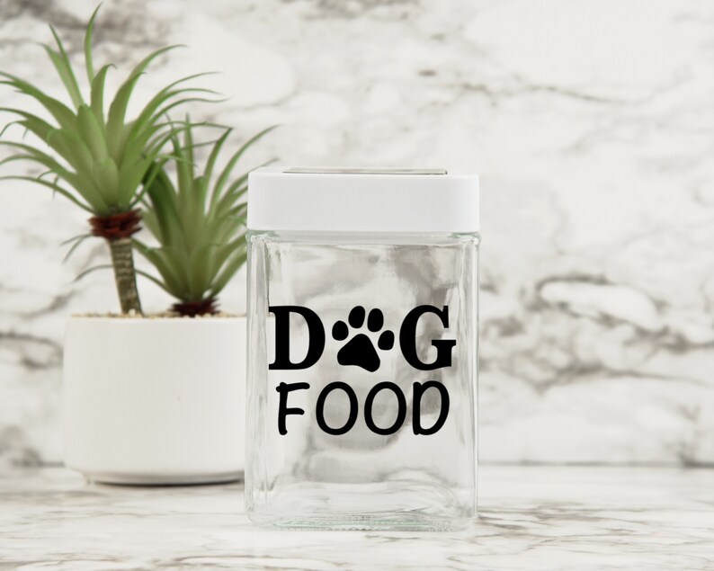 Dog Food Vinyl Decal for Dog Food Storage Label for Dog Food Container ...