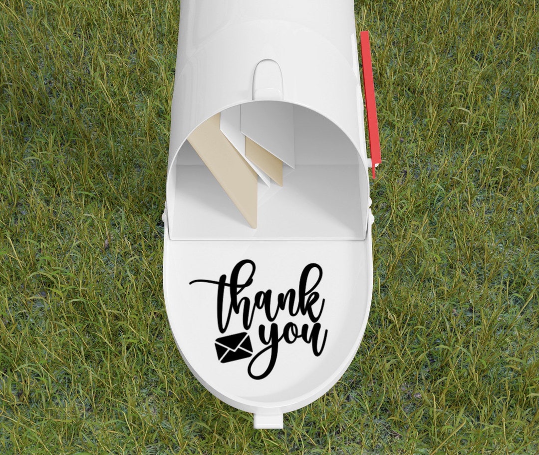 Thank You Mailbox Vinyl Decal for Postman Thank You Decal for Delivery ...