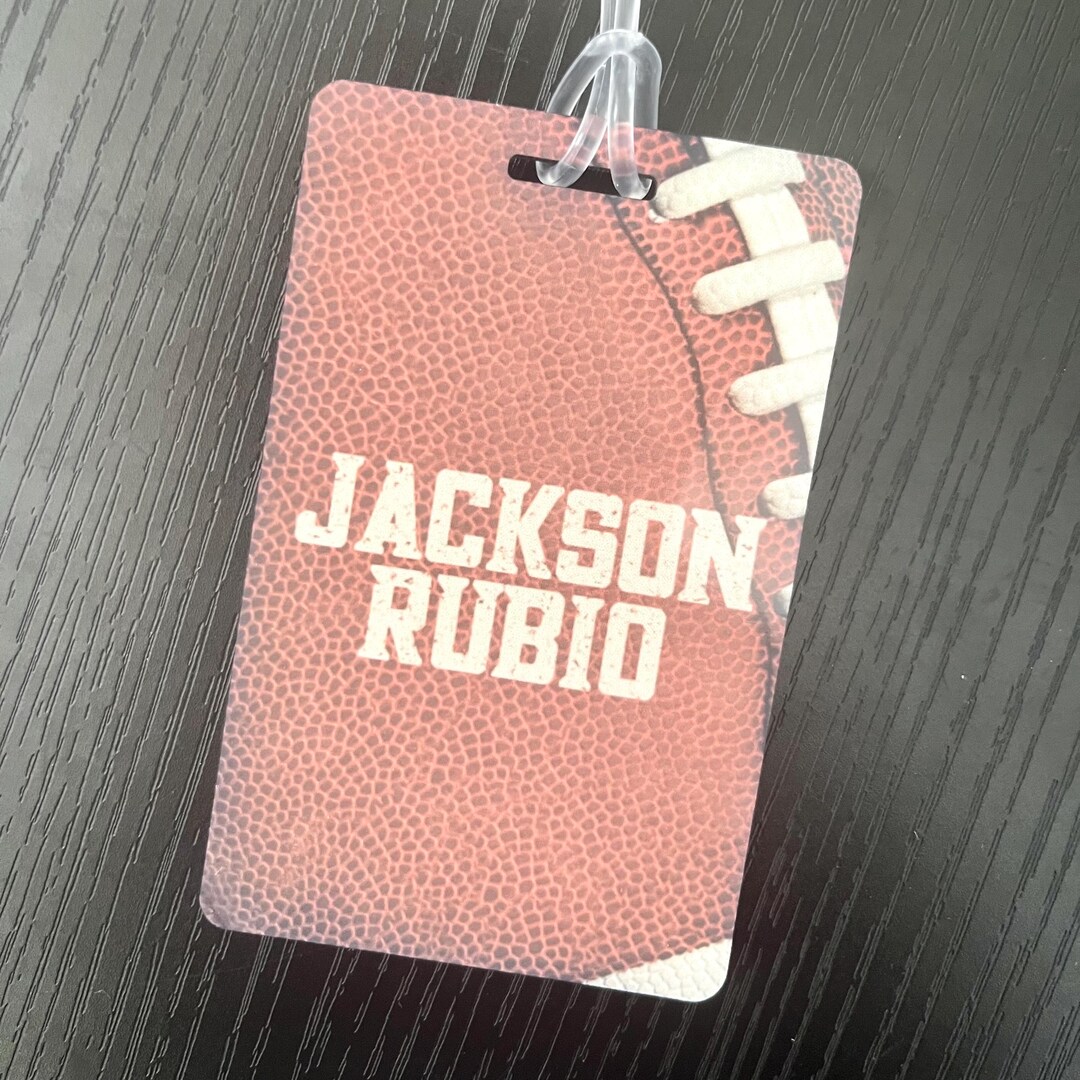 Personalized Football Bag Tags for Team Gifts Football Equipment Tag ...