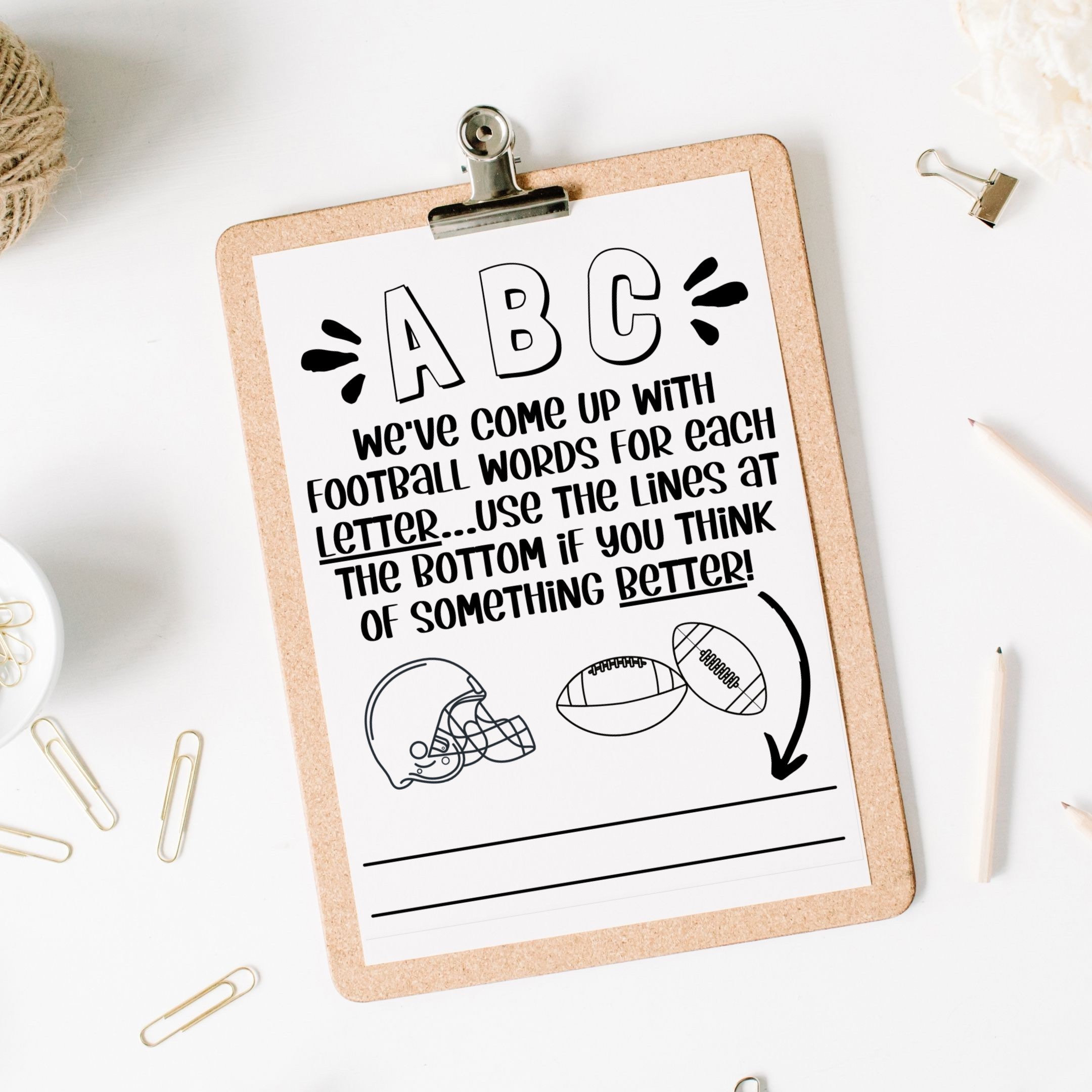 Abcs Football Printable Coloring Book for Kids on Game Day | Etsy
