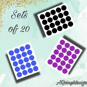 Polka Dot Vinyl Sticker Set set of 20, Polka Dot Stickers, Polka Dot ...