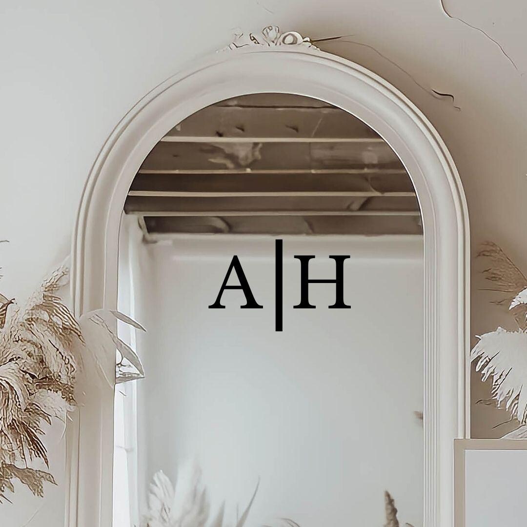 Custom Initial Decal for Wedding Mirror Sign Wedding Initials for ...