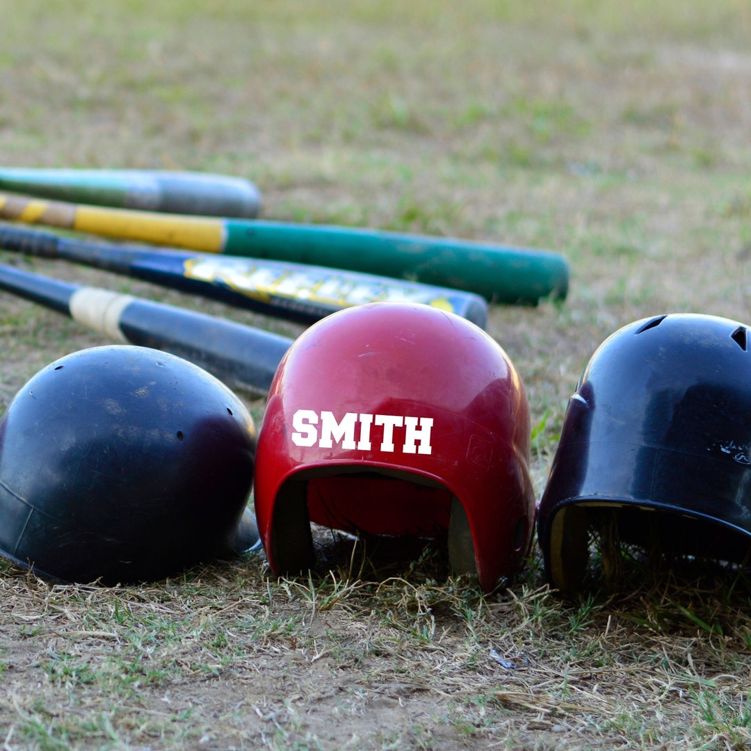 Baseball Helmet Name Decal Custom Baseball Bucket Sticker Personalized ...
