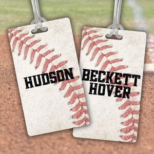 Custom Name Baseball Bag Tag for Bat Bag Baseball Team Gift ...