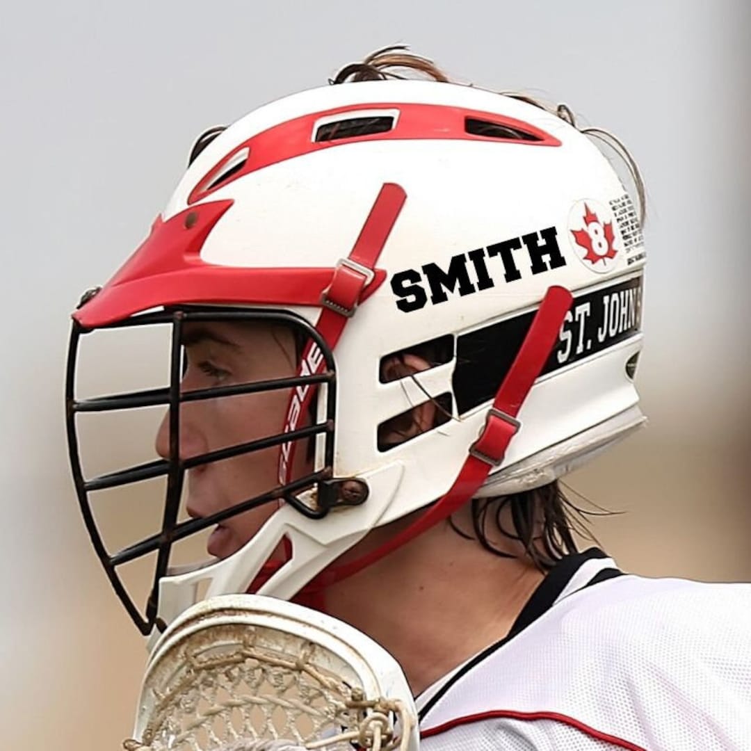 Custom Lacrosse Helmet Name Decal for Helmet Label Lacrosse Team Helmet ...