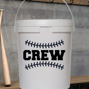 Baseball Decal for Team Ball Buckets Custom Baseball Bucket Decal ...