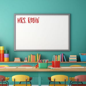 Name Vinyl Decal for Classroom Door Sign Name Stickers for Teacher Desk ...