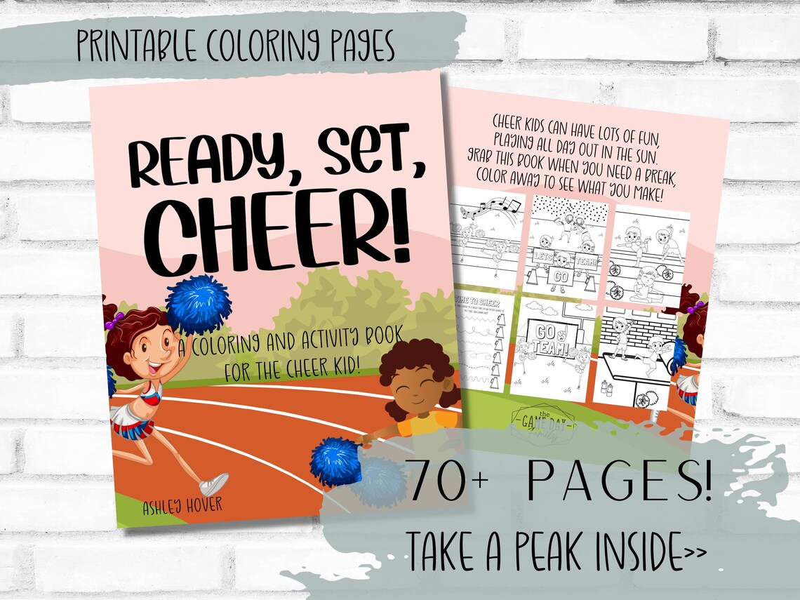 Cheer Printable Kids Coloring Pages Cheer Birthday Party - Etsy Canada