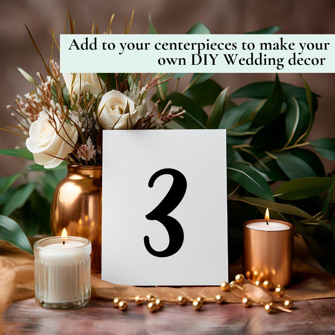 Boho Vinyl Numbers for Easy Wedding Table Number Centerpieces Numbers ...