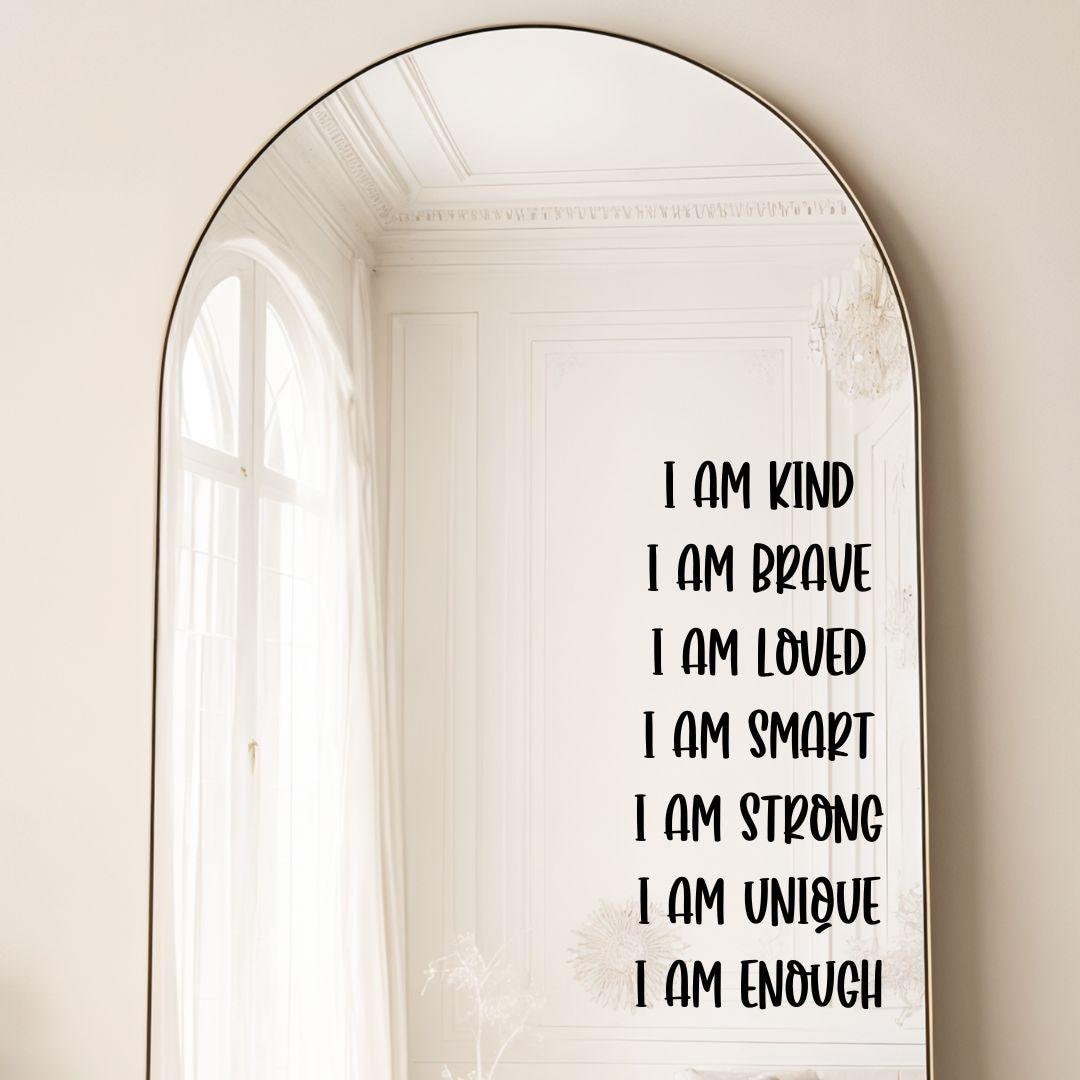 Kids Daily Positive Affirmation Decal for Mirror Affirmation Custom Kid ...
