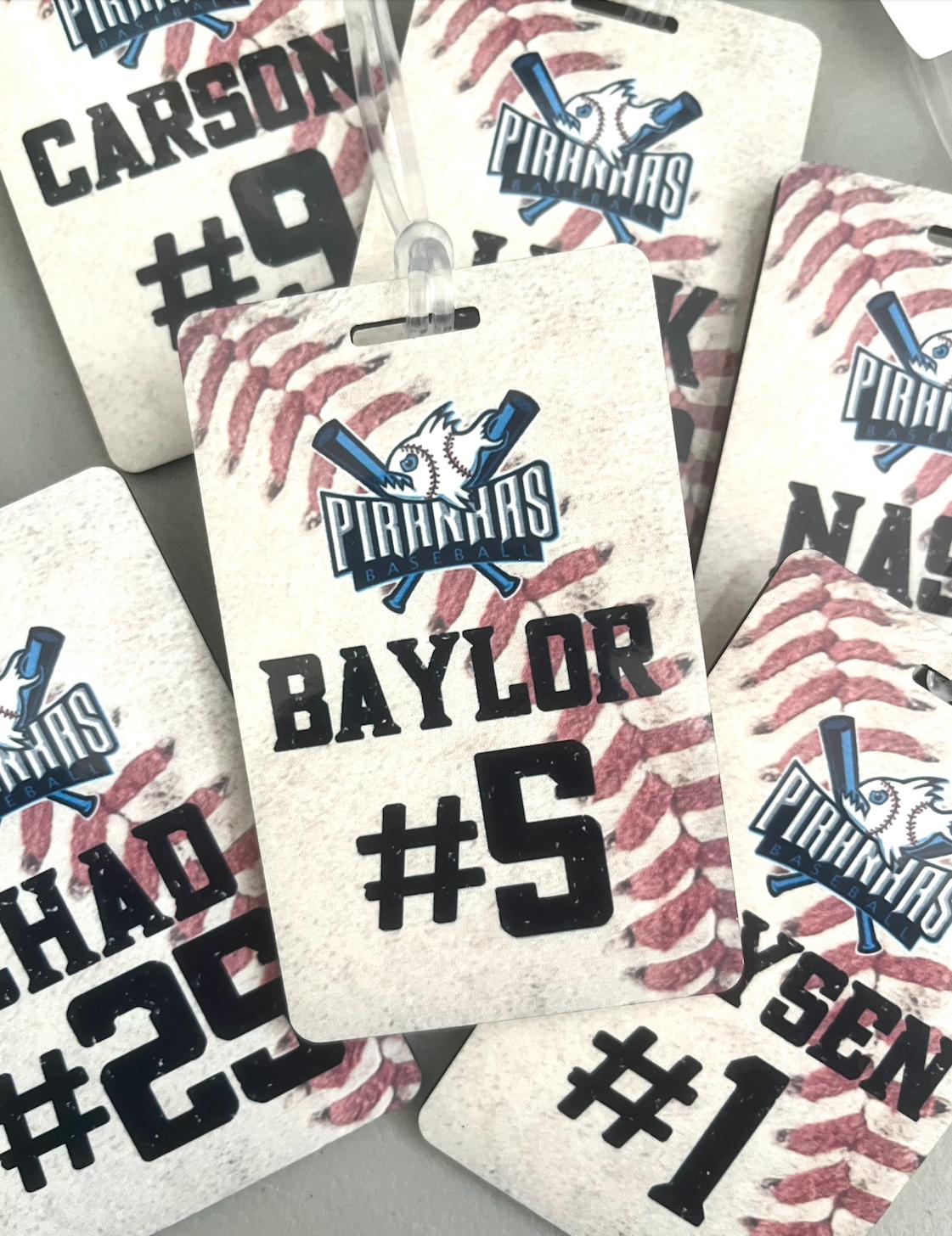 Custom Baseball Bag Tag With Team Logo Travel Ball Bag Tag Labels for ...