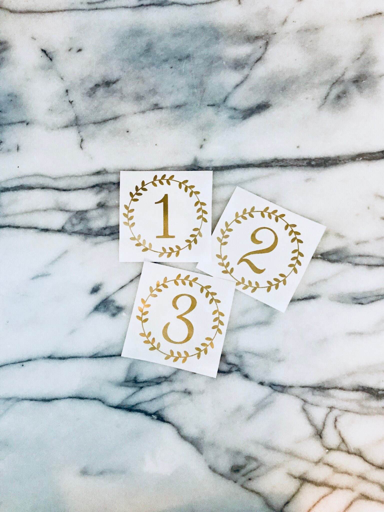 Wedding Table Number Vinyl Decals Wedding Table Numbers | Etsy
