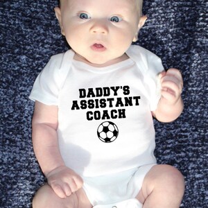Daddys Assistant Coach Soccer Baby Bodysuit Baby Shower Gift for Soccer ...