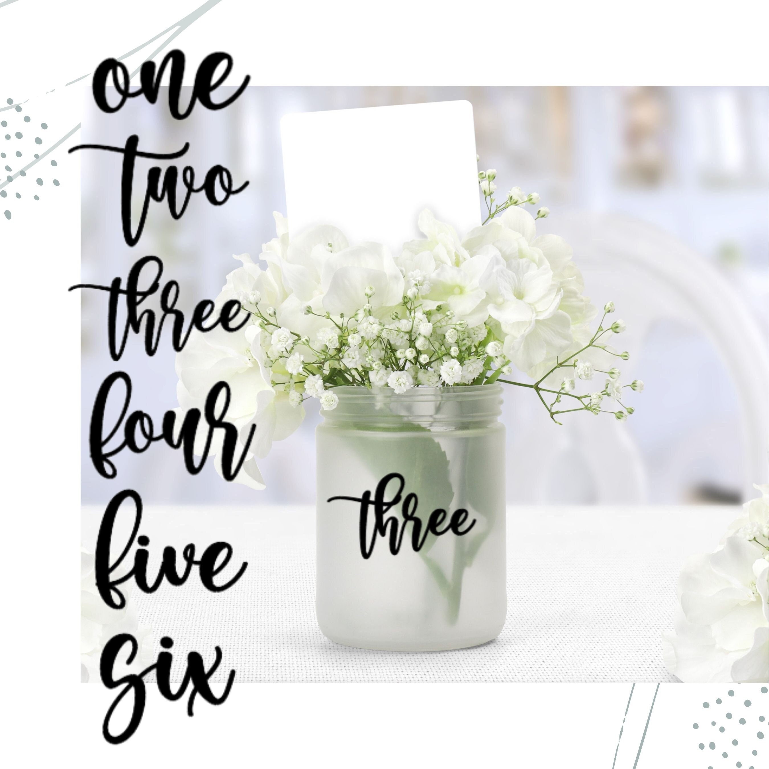 Silver Wedding Number Sign - Etsy