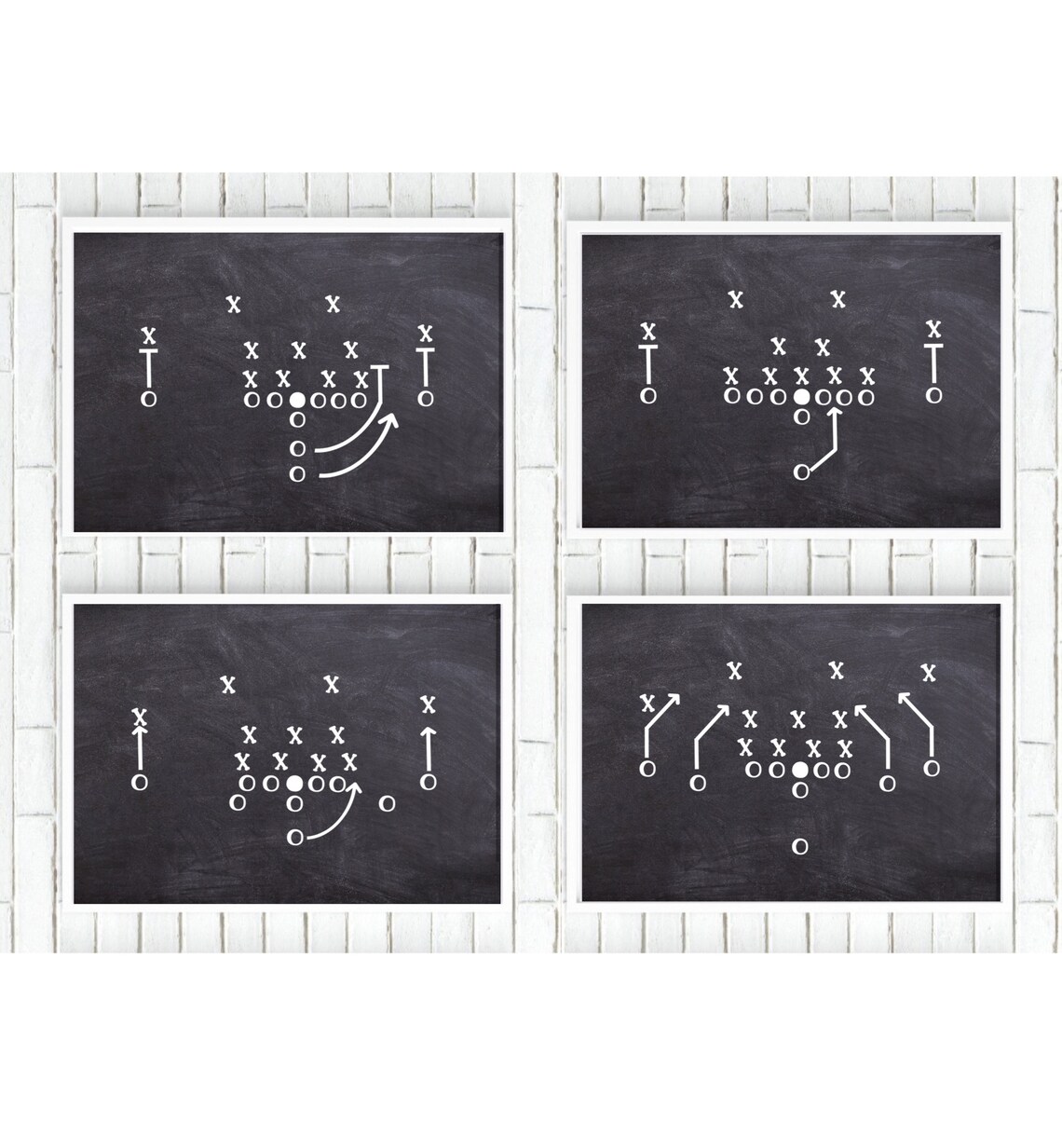 Football PRINTABLES (set of 4 Plays) for Boy’s Room Printable Plays for ...