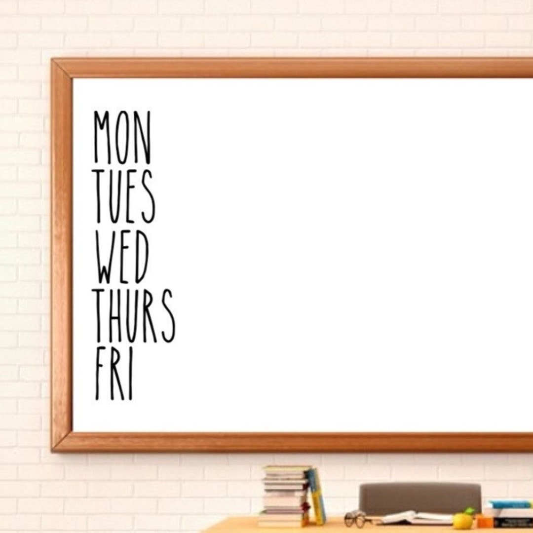 Rae Dunn Inspired Classroom Days of the Week Vinyl Decals Classroom ...