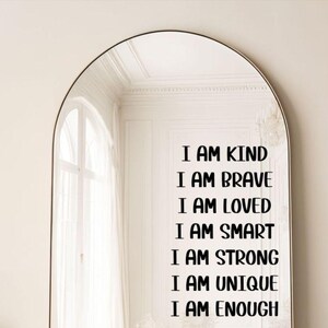 Kids Daily Affirmation Decal for Mirror Affirmation Custom Kid Mirror ...