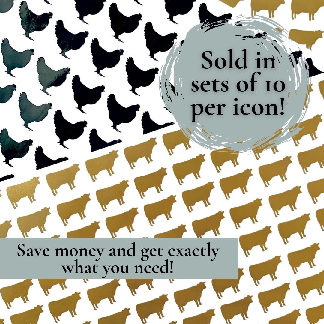 Meal Indicator Stickers set of 10, Wedding Meal Decals, Entree Stickers ...