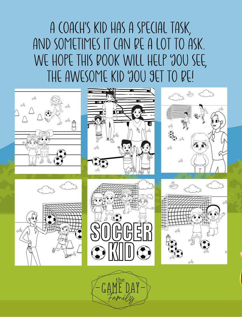 Soccer Printable Coloring Pages for Kids Soccer Coach Kids - Etsy