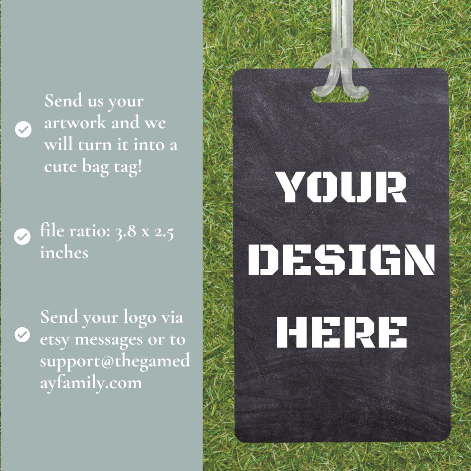 Custom Bag Tag With Your Design Personalized Team Gift Bag Name Tag ...