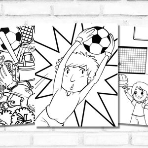 Printable Sports Coloring Pages for Kids 200 Pages Digital Download ...