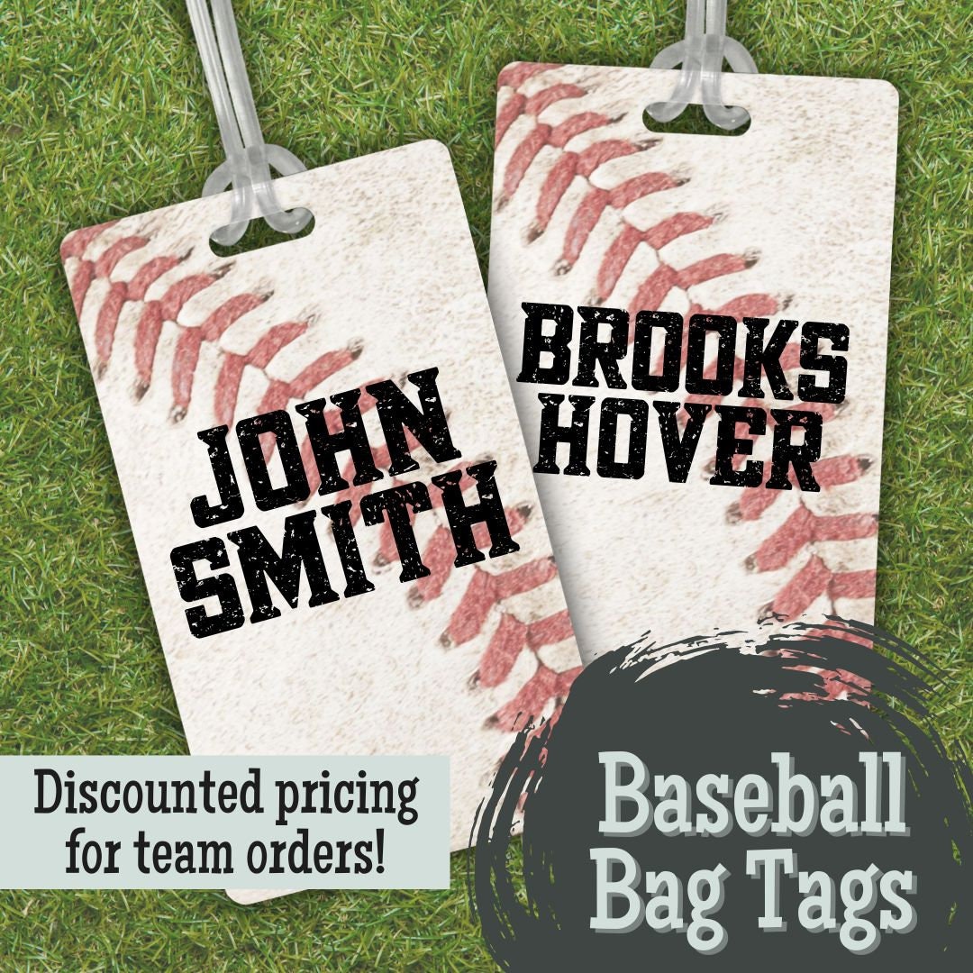 Custom Name Baseball Bag Tag for Bat Bag Baseball Team Gift ...