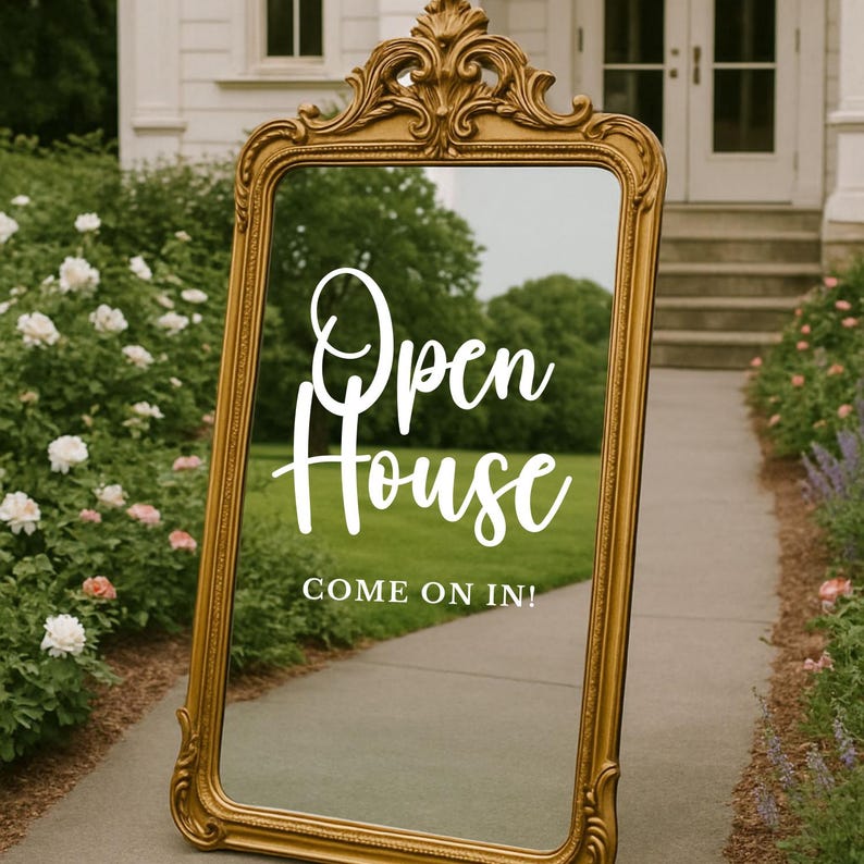 Open House Decal for Realtor Sign Vinyl Open House Sticker Business ...