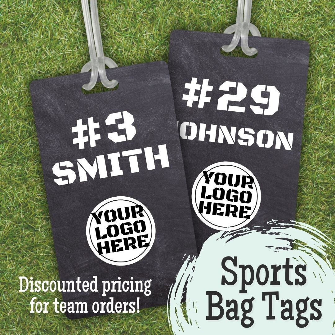 Custom Team Logo Bag Tag for Team Gift Football Bag Name Tag ...