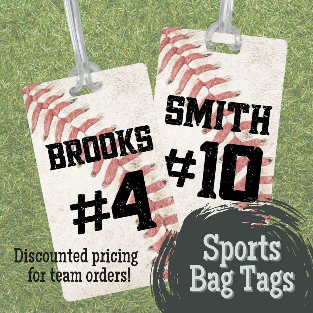 Personalized Baseball Bag Tags for Team Gifts Sports Equipment Tag for ...