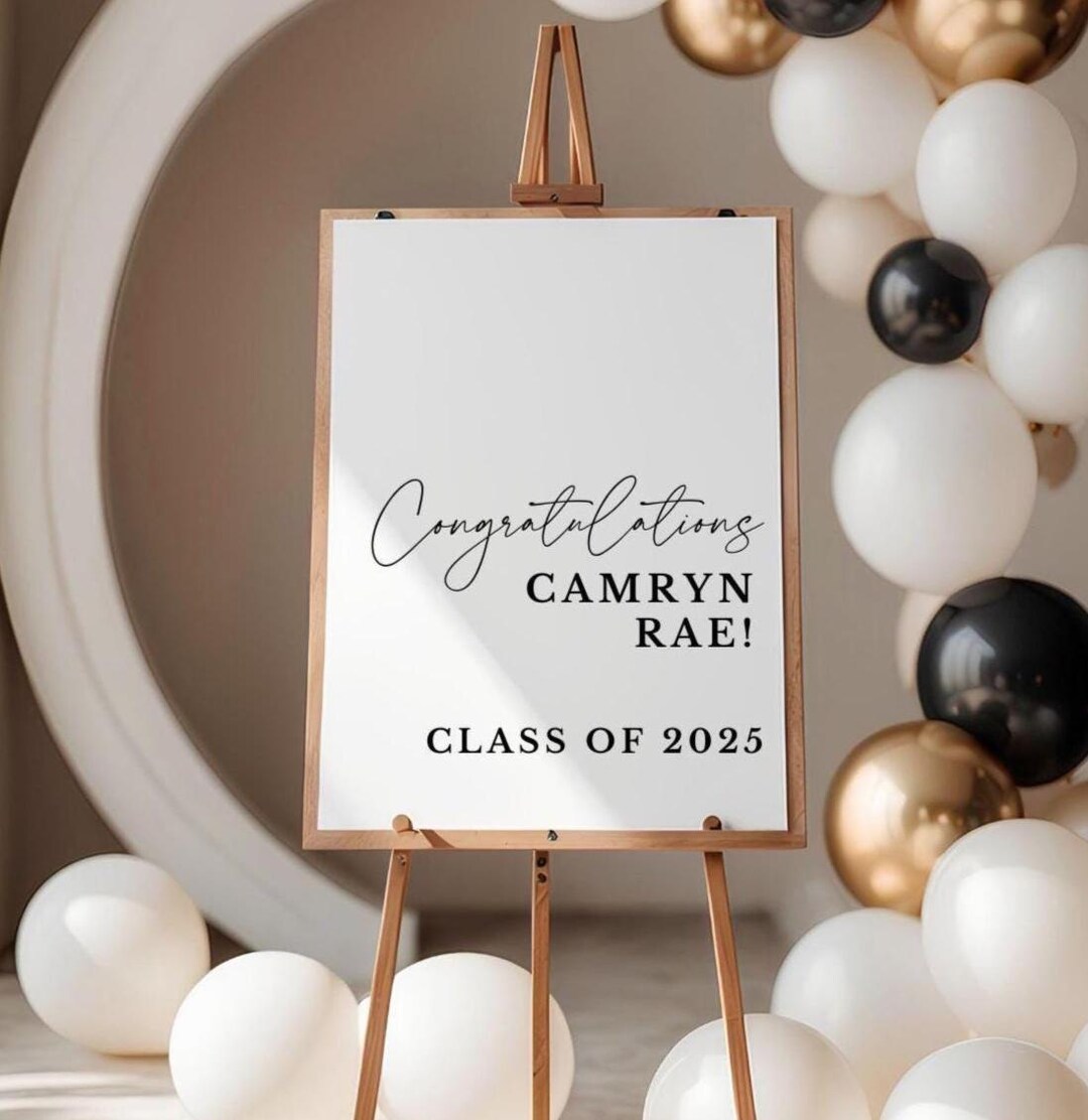 Custom Congratulations Decal for Graduation Party Decor Class of 2025 ...