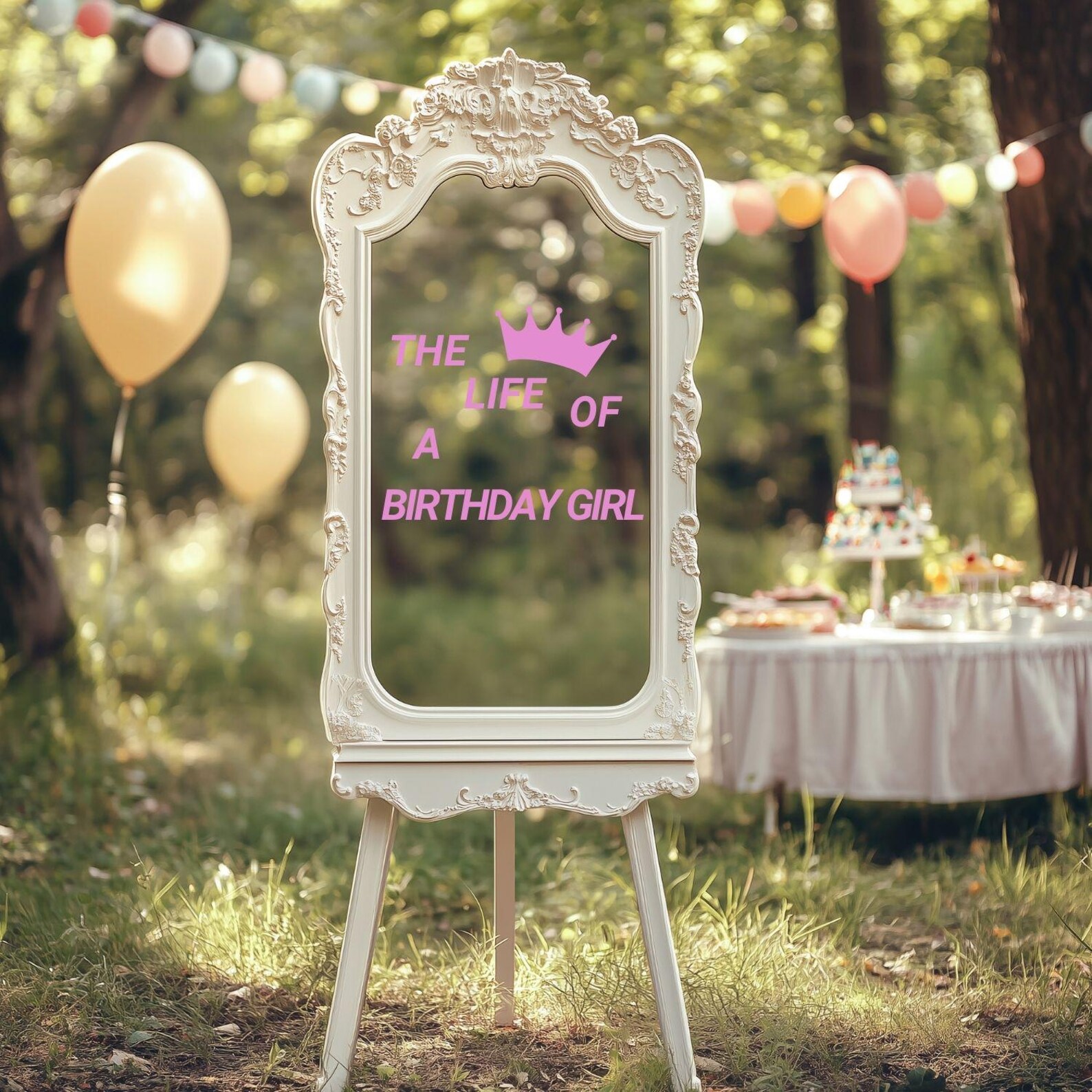 The Life of a Birthday Girl Decal for Arch Backdrop Sticker Showgirl ...