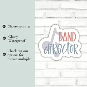 Band Director Sticker for Music Teacher Gift Idea Marching Band ...