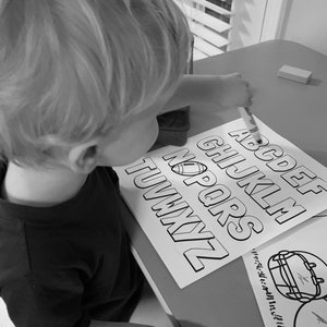 Abc’s Football Printable Coloring Book for Kids on Game Day Activity ...