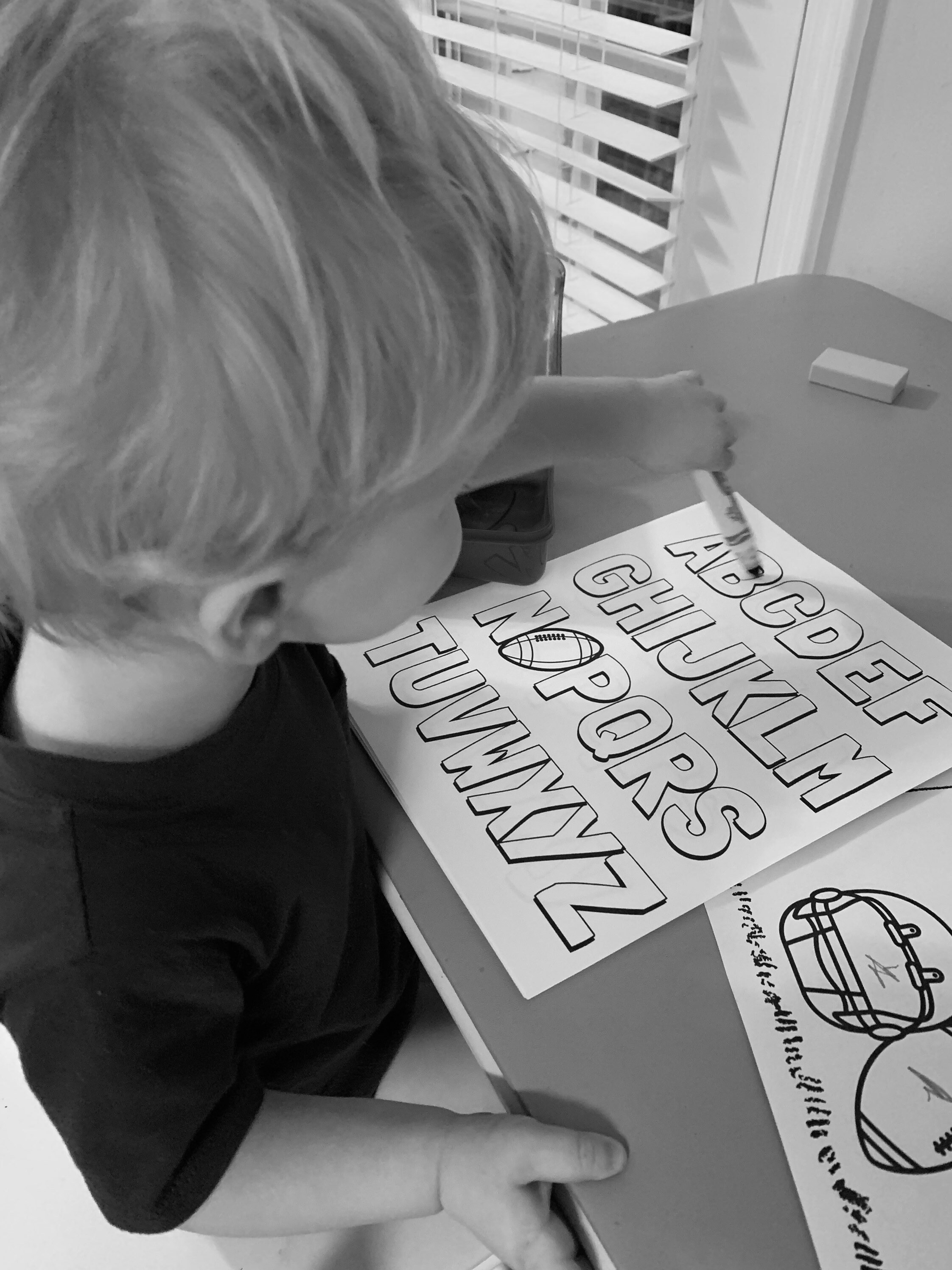 Abc’s Football Printable Coloring Book for Kids on Game Day Activity ...