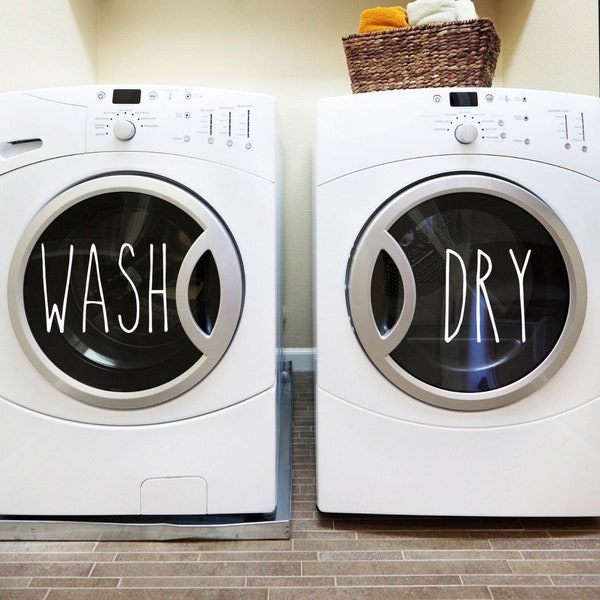 Modern Washer Dryer Decals - Etsy