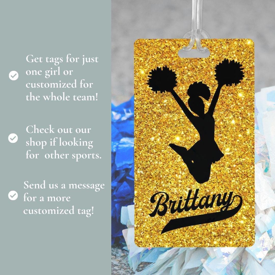 Personalized Cheer Bag Tag for Small Cheer Gift for Team All Star ...