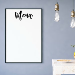 Menu Decal for Cute DIY Menu Board for Kitchen Decor Farmhouse Menu ...