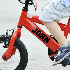 Custom Bike Frame Decal for Kids Bike Stickers for Frame Personalized ...