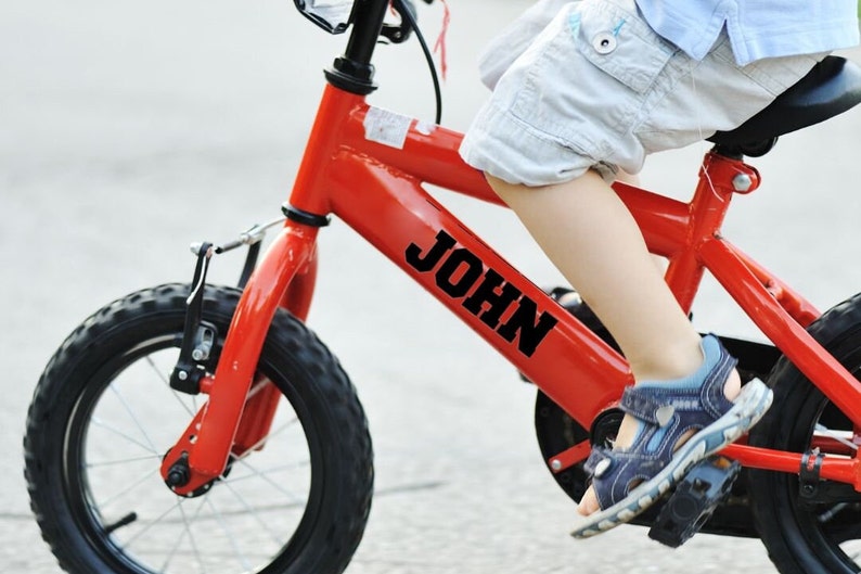 Bike Frame Decal for Kid Bike Children Name Sticker for Cute Custom ...