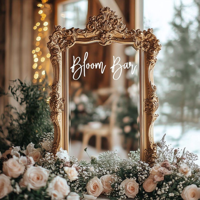 Bloom Bar Sticker Decal Bloom Bar Sign for Arch Backdrop Floral Bridal ...