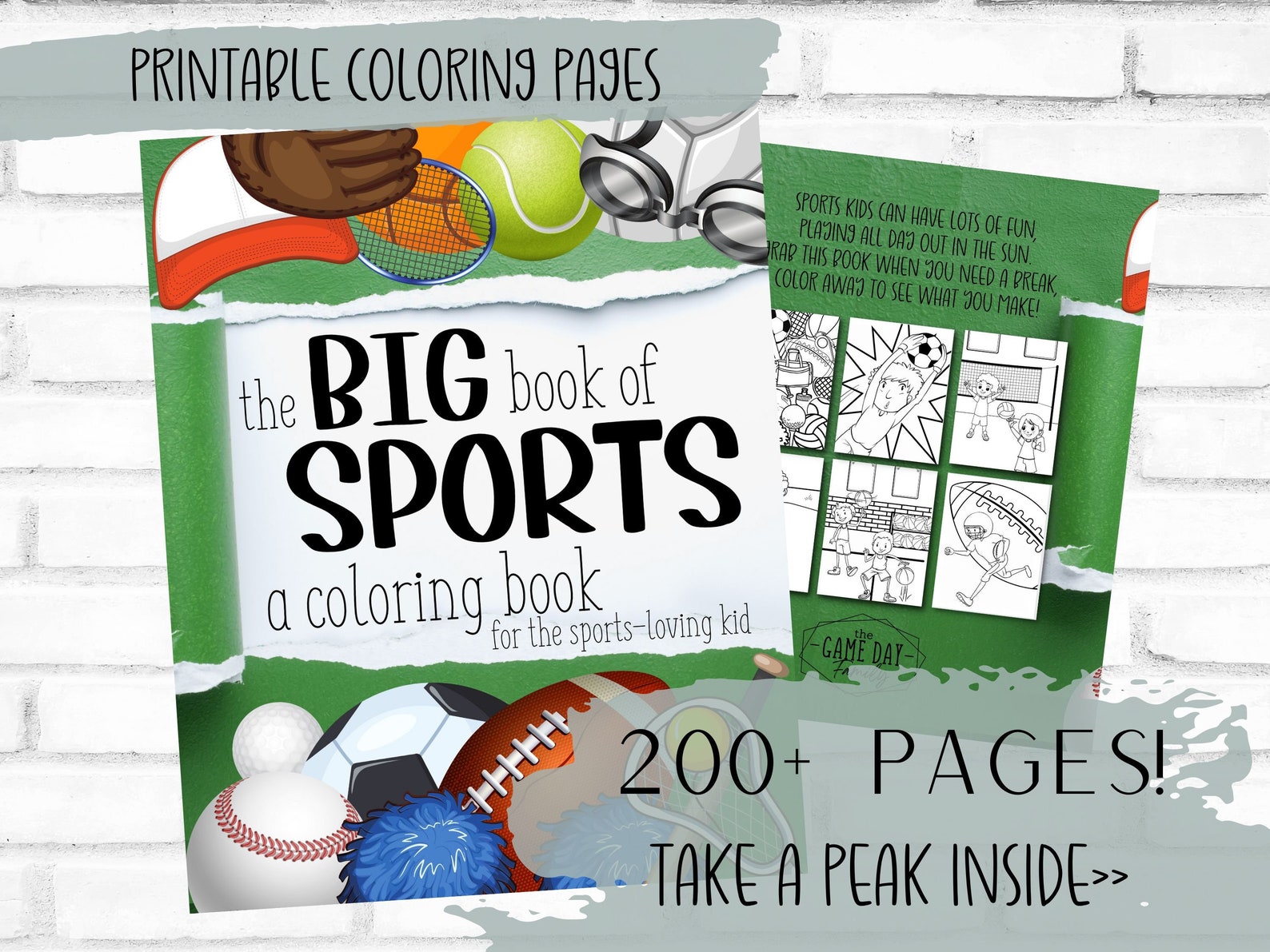 Printable Sports Coloring Pages for Kids 200 Pages Digital - Etsy