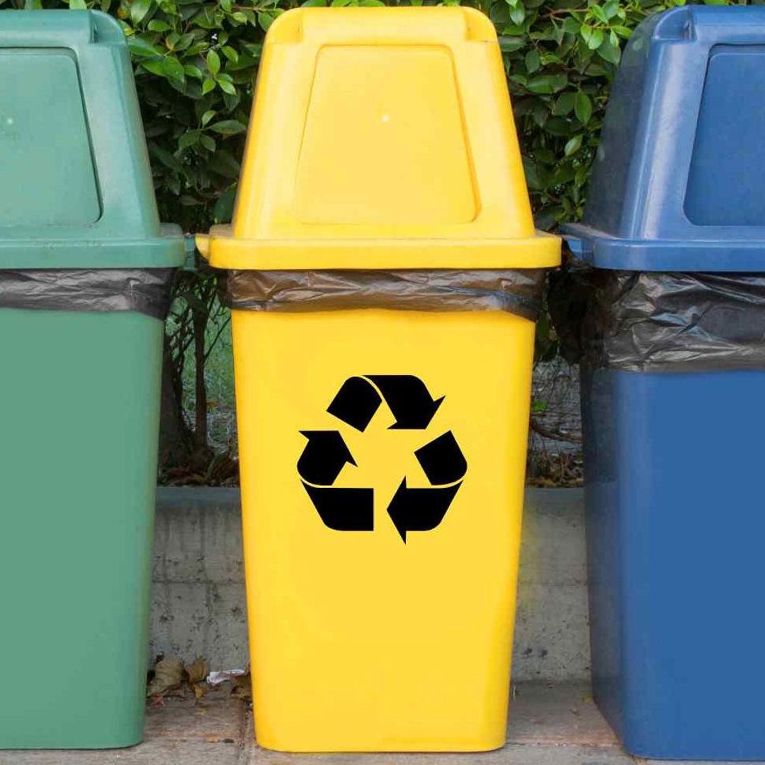 Recycle Symbol Vinyl Decal for Recycle Bin Sticker Recycling Decal for ...