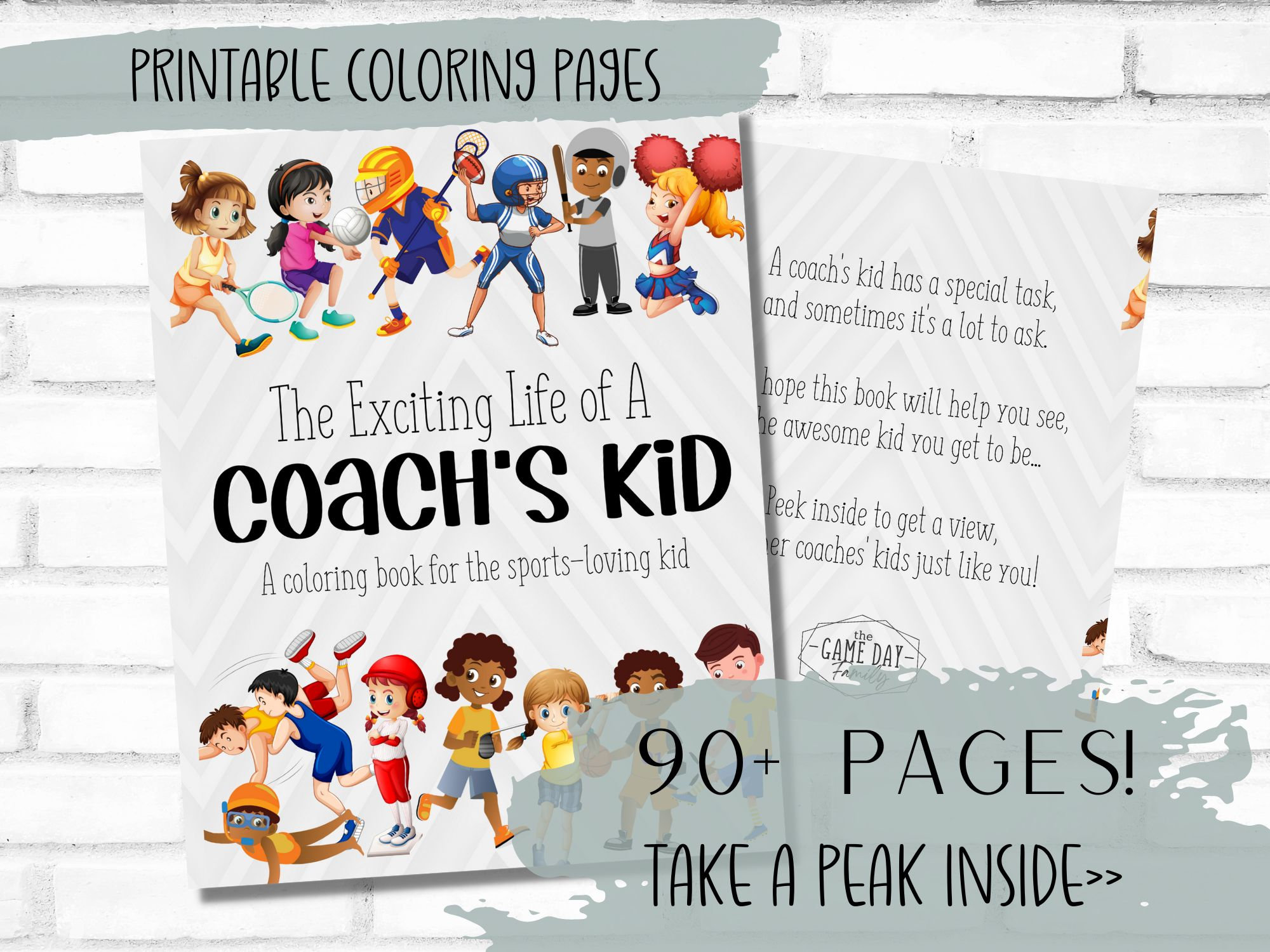 Sports Printable Coloring Pages for Coaches' Kids Instant - Etsy