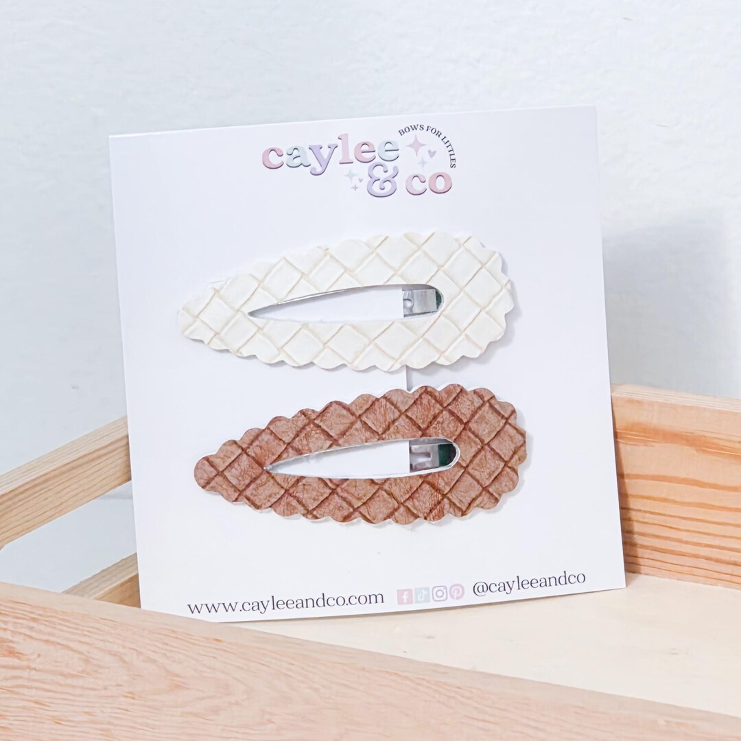 Sugar Cone Snap Clip Set | Snap Clips | Barrettes | Scallops Clips ...