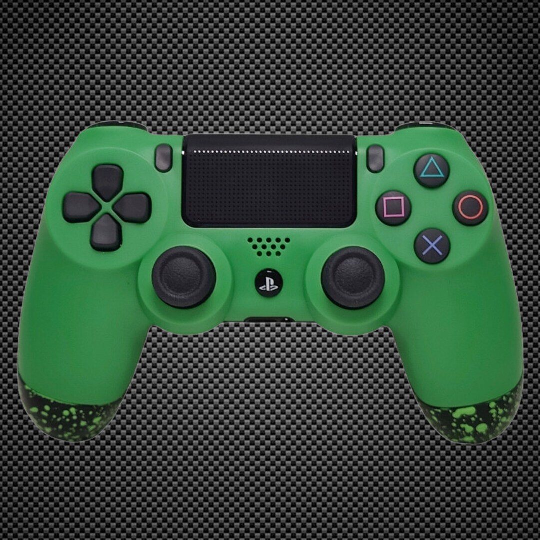 Official PS4 Controller V2 Custom Green 3D Splash Themed - Etsy