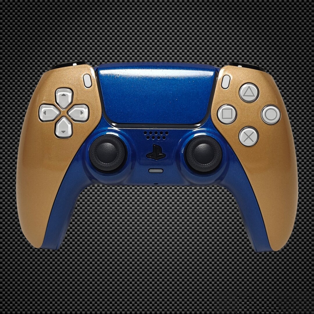 Metallic Gold & Blue Themed PS5 Custom Dualsense Controller - Etsy