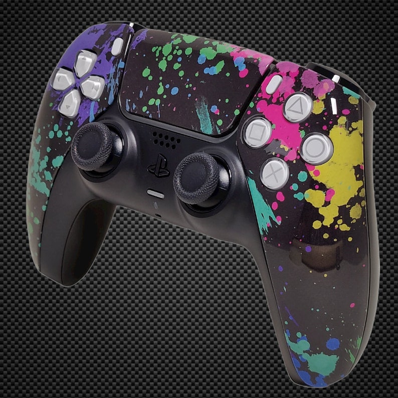 Paint Splatter Themed PS5 Custom Dualsense Controller - Etsy
