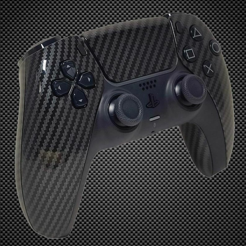 Carbon Fiber Themed PS5 Custom Dualsense Controller | Etsy UK