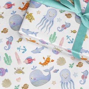 Under the Sea Wrapping Paper: Kids Birthday Gift Wrap - Etsy UK
